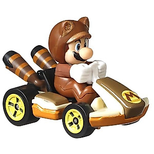 Hot Wheels GBG26 Mario Kart 1:64 Die-Cast Mario with Standard Kart Vehicle