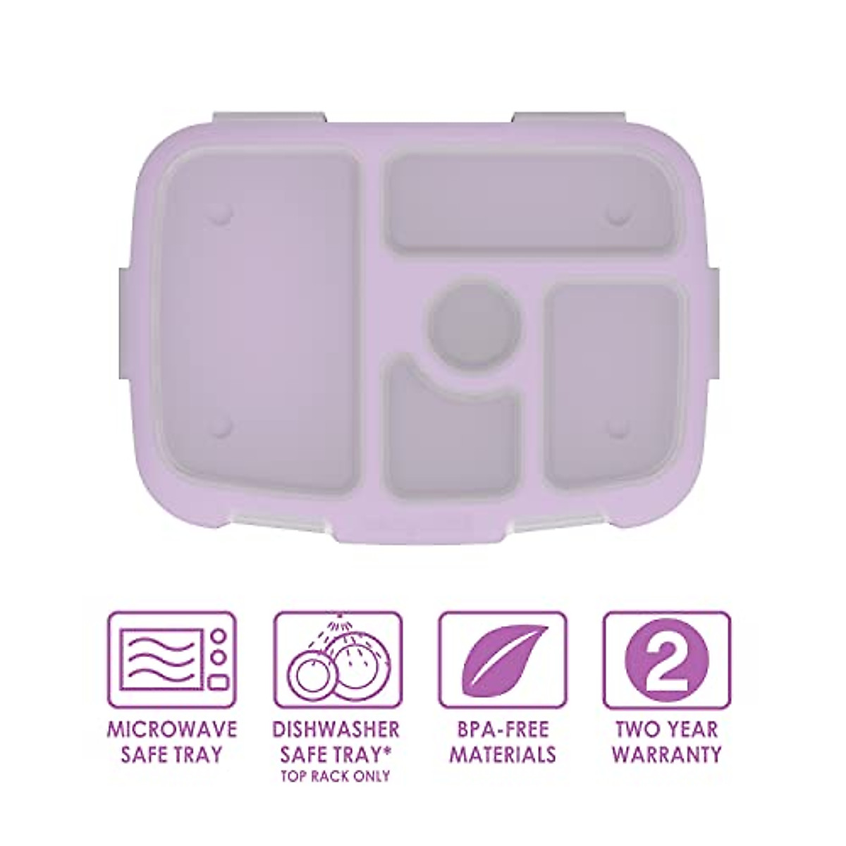 Bentgo® Kids Prints Tray with Transparent Cover - Reusable, BPA-Free, 5-Compartment Meal Prep Container with Built-In Portion Control for Healthy Meals At Home & On the Go (Mermaid Scales)