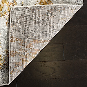 SAFAVIEH Madison Collection 9' x 12' Cream Orange MAD608K Boho Chic Distressed Non-Shedding Living Room Bedroom Dining Home Office Area Rug