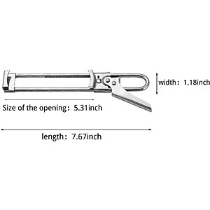 Master Jar Opener Adjustable Jar & Bottle Opener, Multifunctional Stainless Steel Manual Can Opener Jar Lid Gripper, Easy Open Adjustable Jar Opener