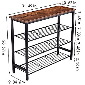Wire Shelving Unit Metal Shelf Storage Shelves with 4 Tier Layer Rack Strong Rack Free Standing Display Storage Shelf Plant Flower Stand Low Organization Shelf Rack for Kitchen Living Room,4 Tier