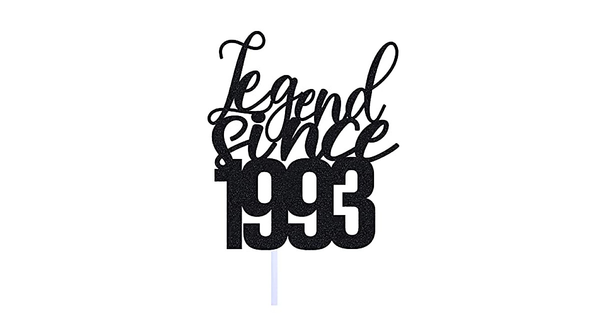 Legend Since 1993 Cake Topper - Celebrate 30th Birthday