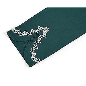 Nite closet Gothic Lolita Dress Long Sleeve Green Retro Vintage for Women Midi 50s (4-6)