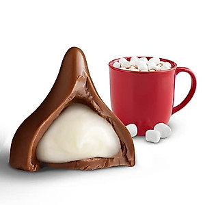 Hershey's Kisses Bulk Candy, Milk Chocolate With Marshmallow Flavored Creme Candy, Hot Cocoa Candy, Bulk Bag, Romantic Gift, Individually Wrapped In Brown And White Foil (Hot Cocoa, 2 Pound)