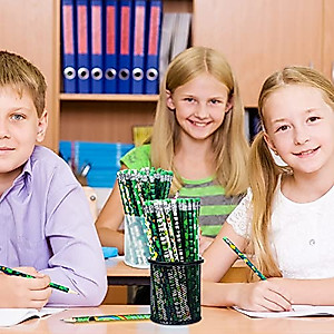 St Patrick's Day Pencils with Eraser Wood Shamrock Pencils Lucky Shamrock School Pencils Cute Green Pencils for St Patrick's Day Party Kids Awards Classic Holiday School Supplies (100)