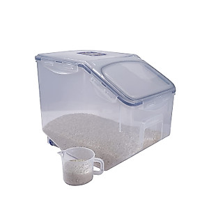 LOCK & LOCK Easy Essentials Food Lids (Flip-Top) / Pantry Storage, BPA Free, Top-50.7 Cup-for Rice, Clear