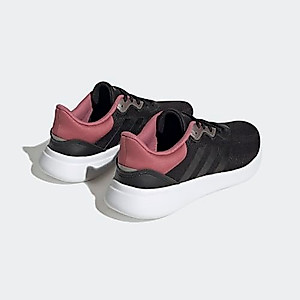 adidas Women's QT Racer 3.0 Sneaker, Black/Black/Pink Strata, 9