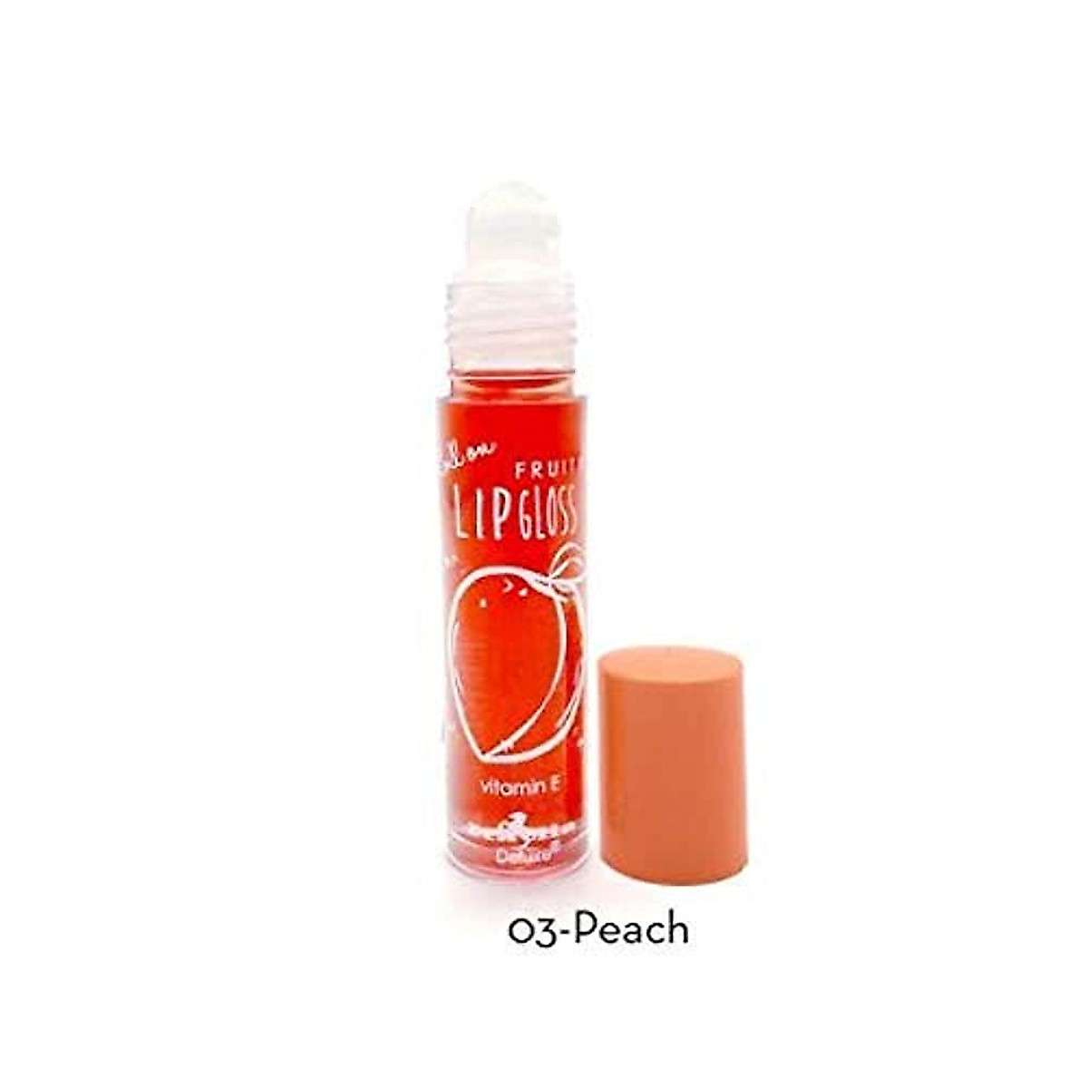 ITALIA DELUXE FRUITY ROLL-ON LIP GLOSS SET OF 6, .3oz each