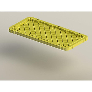 55 Gal. Tough Polypropylene Plastic Storage Tote in Black (Pack of 4)