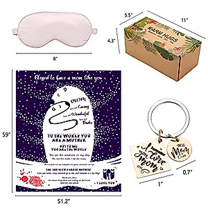 TMEOIIPY Gifts for Mom Blanket, Throw Blanket Gift Set from Daughter Son, Birthday Gifts for Mom, Soft Bed Flannel 60" x 50" Blanket Gift for Mom on Mother's Day Christmas (Purple)