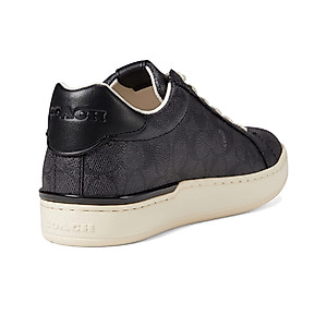 Coach Women's Lowline Coated Canvas Sneaker, Charcoal/Black, 9