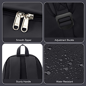 School Backpack Black Bookbag Waterproof College High School Bags For Boys Girls Lightweight Travel Rucksack Casual Daypack Laptop Backpacks For Men Women