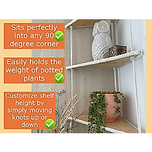 Tinkiture Designs Corner Hanging Shelf (Natural)