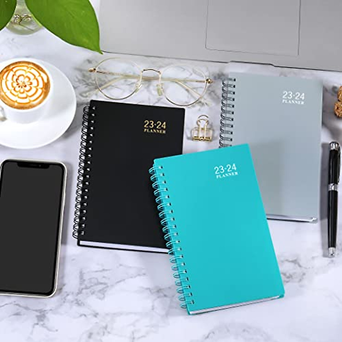 2023-2024 Pocket Planner/Calendar - Weekly & Monthly Pocket Planner, JULY 2023 - JUNE 2024, 6.8" x 4.3", Strong Twin - Wire Binding, Plastic Cover, Round Corner