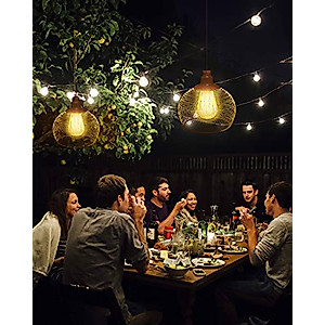 SHYMERY Hanging Solar Lights,Metal Solar Lantern LED Garden Outdoor Chandelier Rustic Edison Bulb Lamps Waterproof for Outdoor Hanging,Porch,Patio,Lanai,Pathway Decor(Bronze,1 Pack)