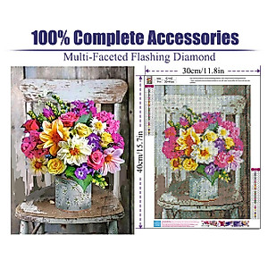 5D Diamond Painting Kits for Adults,Diamond Art with Full Tools Accessories,DIY Full Drill Diamond Dots Rhinestone Diamond Arts Kits for Home Wall Decor Gifts 12x16inch