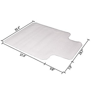 MACRO GLOBE Transparent PVC Mat for Protecting Carpet Floor,Office Chair Mat with Lip,Home and Office Chair Pads,Size 36"x48"Inch
