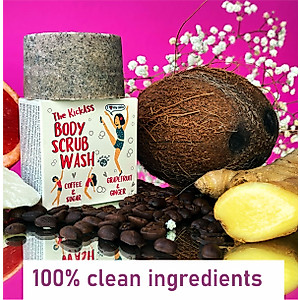 Morava Exfoliating Body Scrub Bar - Natural Coffee & Sugar Body Scrub for Smooth, Nourished & Glowing Skin, Vegan, Cruelty free Sugar scrub for body(Grapefruit and Ginger, 3.17 oz)