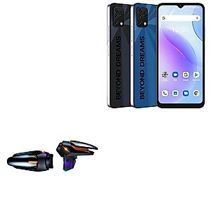 BoxWave Gaming Gear Compatible With Umidigi A11S - Touchscreen QuickTrigger Auto, Trigger Buttons Autofire Gaming Mobile FPS - Jet Black