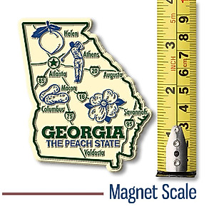 Georgia Giant State Magnet by Classic Magnets, 3.1" x 3.5", Collectible Souvenirs Made in The USA