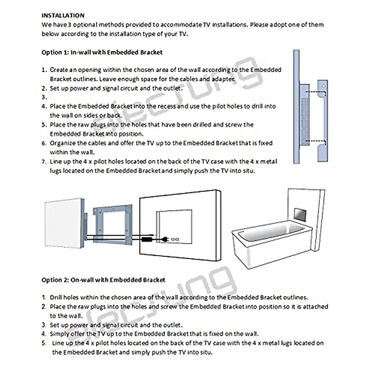 elecsung 22inch Smart Mirror TV for Bathroom IP66 Waterproof with Integrated HDTV(ATSC) Tuner and Built-in Wi-Fi & Bluetooth