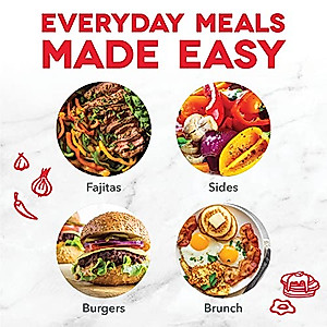 DASH Deluxe Everyday Electric Griddle with Dishwasher Safe Removable Nonstick Cooking Plate for Pancakes, Burgers, Eggs and more, Includes Drip Tray + Recipe Book, 20” x 10.5”, 1500-Watt - Black