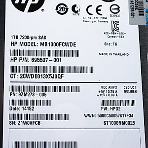 Mb1000fcwde Hewlett-Packard 1Tb 7200Rpm Dp Lff Sas Hard Drive