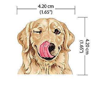 WIRESTER Fresh Scented Car Air Freshener Vent Clip, Decorative Accessories, Interior Decoration for Cars - Cute Winking Golden Retriever Dog
