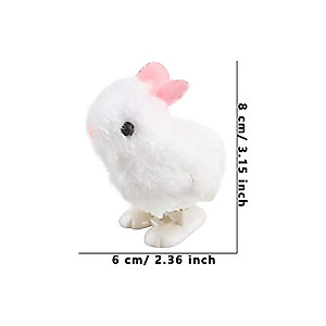 Cotiny 24 Pack Easter Jumping Bunny Wind Up Rabbit Toys Plush Bunny for Easter Party Favors Classroom Prizes Basket Stuffers