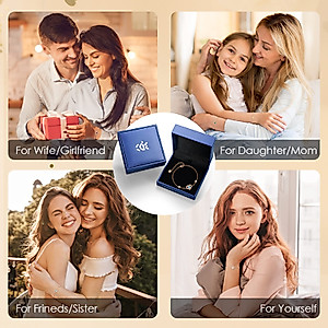 CDE Love Heart Bracelets for Women, 925 Sterling Silver with Birthstone Zirconia, Valentine's Mother's Day Christmas Birthday Anniversary Charm Link Chain Bracelet Jewelry Gifts for Mom Wife Girlfriend Her