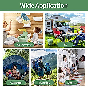 Portable Washing Machine,8L Mini Folding Bucket Washer with Drainage Pipe & 4 Clothes Clips for Socks Underwear Baby Clothes,Suitable for Apartment Camping RV Travel laundry (110V-240V) (Green)