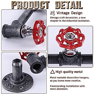 MENZOM Coat Rack Wall Mounted - 3 Hooks,Industrial Pipe Decor Single Coat Hook,Hooks for Hanging Heavy Duty,for Coat Hat Towel Purse Robes Mudroom Bathroom Entryway