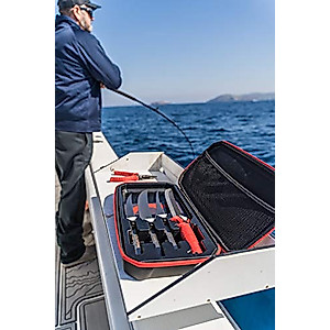 BUBBA Multi-Flex Interchangeable Blade, with Non-Slip Grip Handle, 4 Ti-Nitride S.S. Coated Non-Stick Blades and Case for Fishing