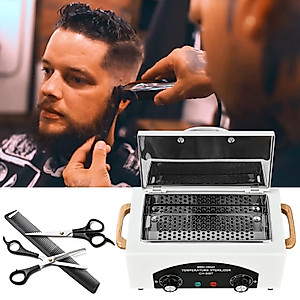 High Temperature Metal Tool Cleaning Box, 110V 300W 1.5L with Timer Manicure Pedicure SPA Salon Barber Equipment for Sundry Beauty Hair Nail Metal Tools with Handle