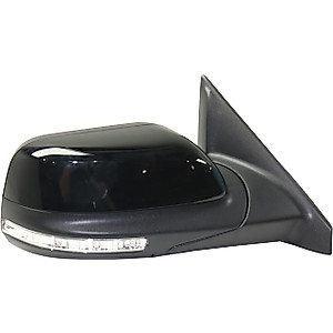 Kool Vue Passenger Side Power Heated Mirror for Ford Explorer 2016-2019 Manual Fold With Signal Light, Spotter Glass & Puddle Lamp; Without Memory & Auto-Dimming Paintable