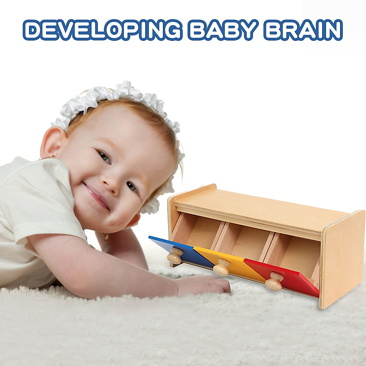 LEADER JOY Montessori Materials Box w/Bins Toddler for 1-3 Years Old Educational Tools Preschool Early Development Baby Toy