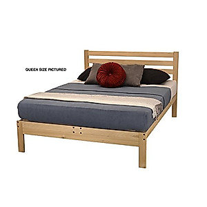 KD Frames Lexington Platform Bed, Queen, Unfinished
