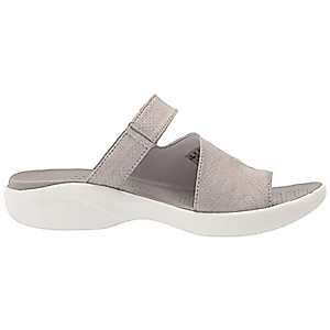 BZees Womens Carry On Slide Sandal Silver Smoke Camo Print 7.5 M