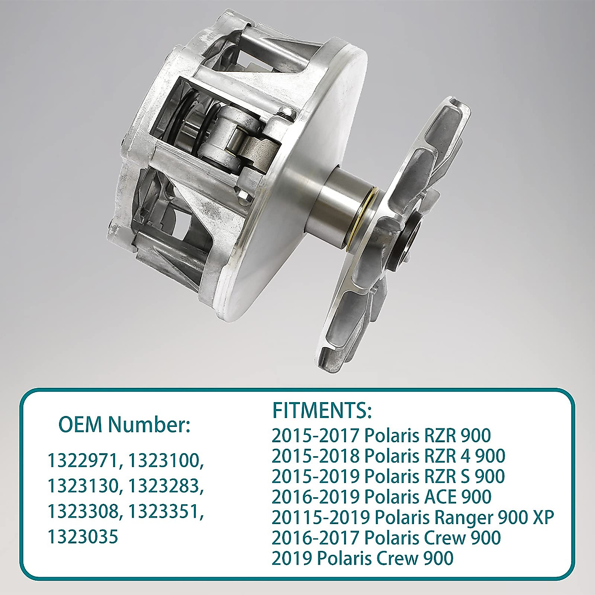 Primary Drive Clutch with Spring and Weights Compatible with Polaris RZR 900 RZR XP 900 XP 4 900 & More Replaces 1322971 1323100