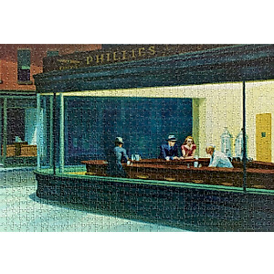 Pomegranate 1000-Piece Jigsaw Puzzle for Adults, Edward Hopper's Nighthawks, Matte Finish, Snug Fit