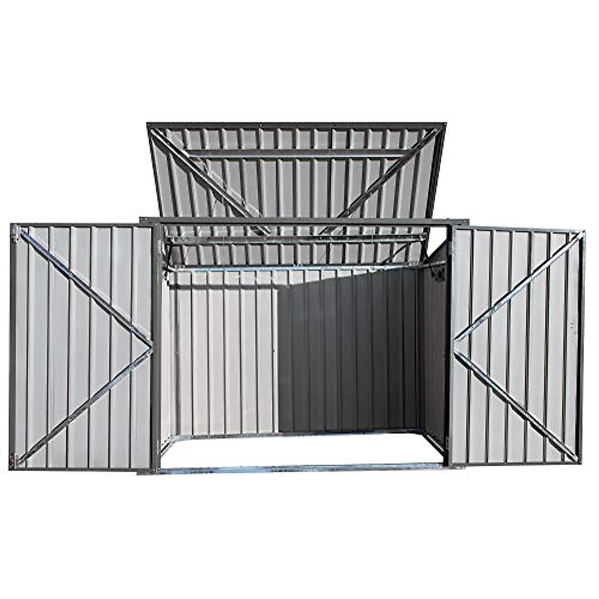 ARROW 6' x 3' Storboss Horizontal Outdoor Padlockable Steel Storage Shed, Charcoal