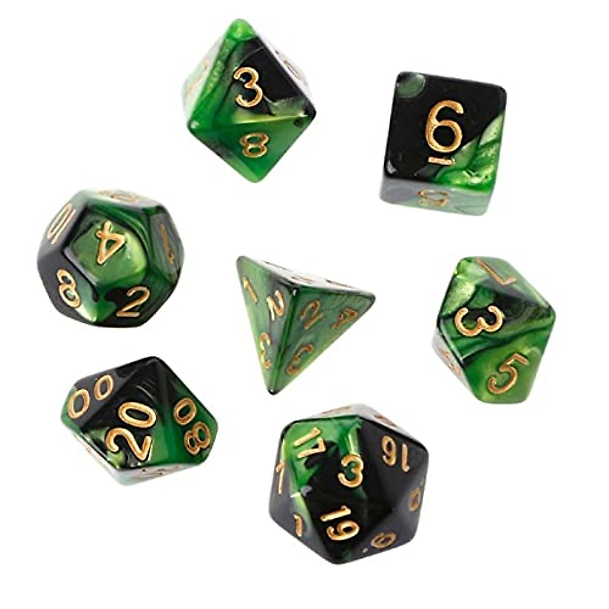 SUWEILE SZSZ 49 Pcs Resin Assorted Polyhedral Dices with Pouch for DND RPG MTG Game Toys D4 D6 D8 D10 D% D12 D20 0212