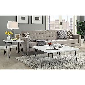 ACME Furniture Coffee Table, White Marble and Black