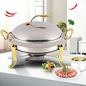 FLTRGO Chafing Dishe Food Warmers, Stainless Steel Buffet Server Trays W/Food Pan, Pot Lid, Solid Stand and Fuel Holder, for Parties, Weddings and Events