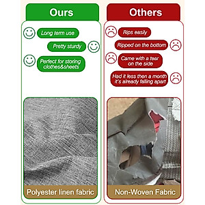 NEATJELAI 2-Pack Under Bed Storage Containers,4.7 Inches Low Profile Underbed Storage Organizer Bin Foldable with Sturdy Sidewalls/Bottom/4 Handles for Clothes Blanket Pillows Shoes,Gray