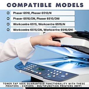 Toner Tap High Yield for Workcentre 6515 6515DNI 6515DN 6515N Phaser 6510 6510DNI 6510DN 6510N (5 Pack Bundle) 106R03480 106R03477 106R03478 106R03479 (Compatible Cartridge Replacements)