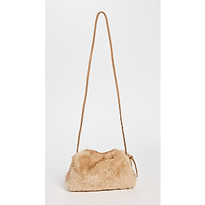 Mansur Gavriel Women's Mini Cloud Clutch, Natural/Caramel, Tan, One Size