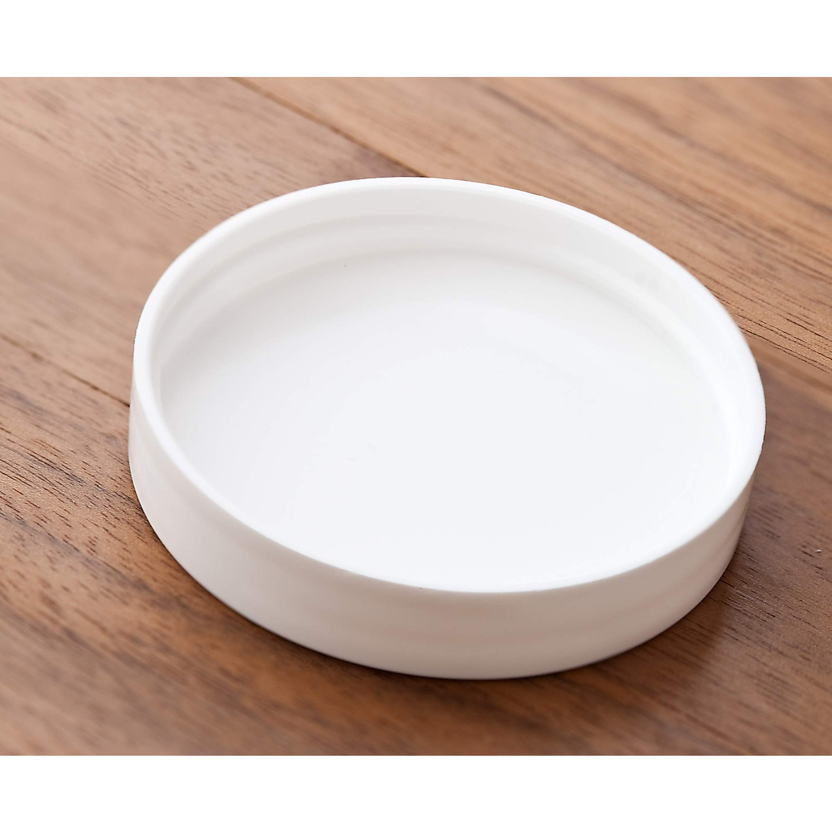 8 oz Cobalt Blue PET Plastic Refillable Low Profile Jar with White Lid (6 pack)