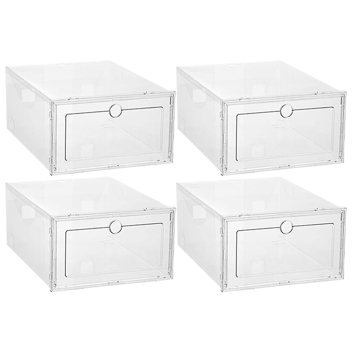 Homoyoyo 4pcs Sneaker Containers Organizer for Cabinets Sneaker Storage Shoe Pp Wall Bracket