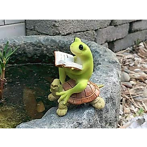 Gemmia Fairy Garden Miniature Frog Figurine - Mini Meditation Frog Statue